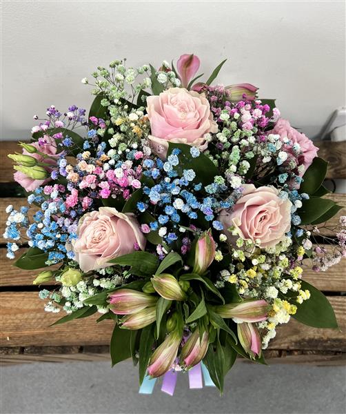 Pastel Rainbow Gyp Hat Box